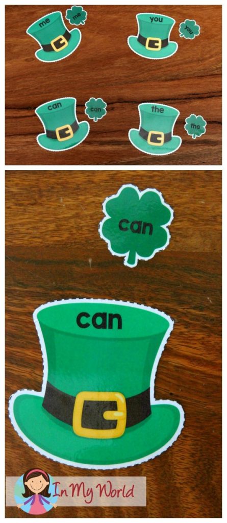 St. Patricks Day Hat Shamrock Sightwords - In My World