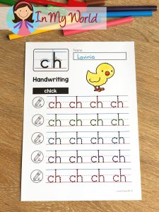 FREE CH Digraph Printable Activities & Worksheets - In My World
