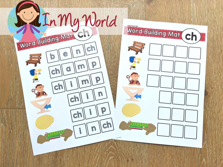 FREE CH Digraph Printable Activities & Worksheets - In My World