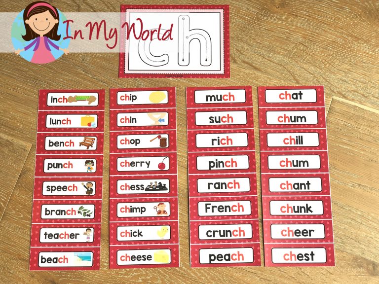 FREE CH Digraph Printable Activities & Worksheets - In My World