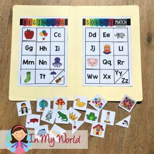 Beginning Sounds Match - File Folder Activity - In My World