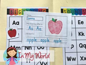 Beginning Sounds Match - File Folder Activity - In My World