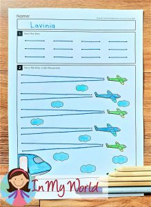 Pencil Control: Straight Lines - In My World