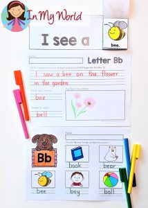 FREE Phonics Letter of the Week B - In My World