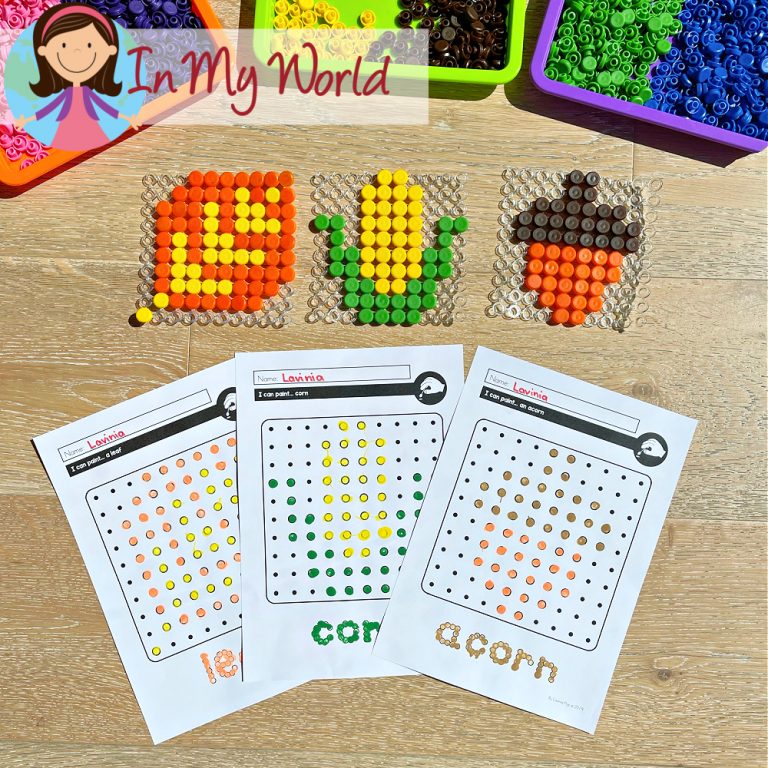 Autumn Fine Motor Peg Board Activities - In My World