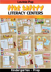 Fire Safety Literacy Centers for Kindergarten | Morning Tubs / Bins ...