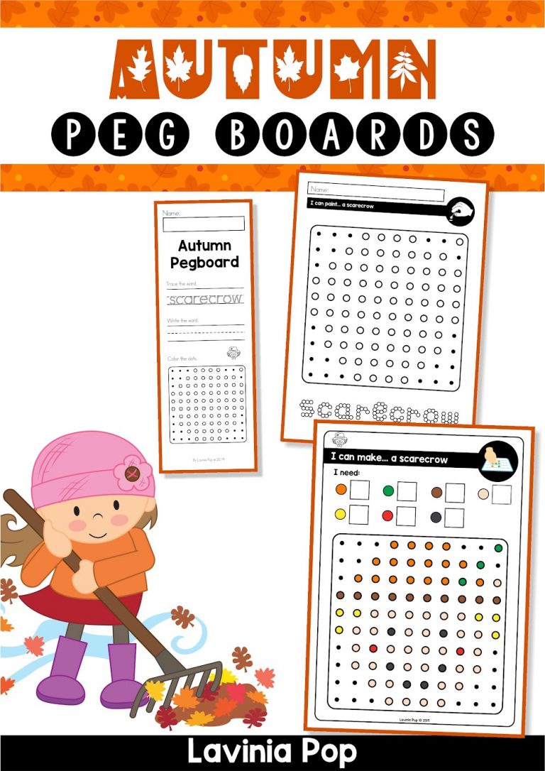 Autumn Fine Motor Peg Board Activities - In My World