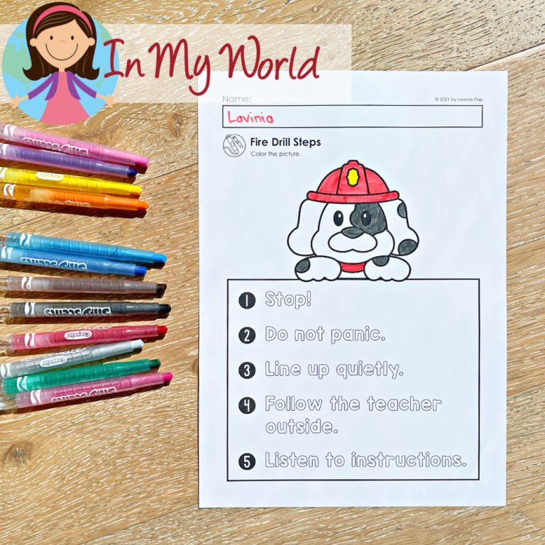 Fire Safety & Firefighter Worksheets for Kindergarten - In My World