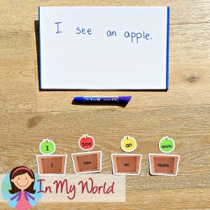 Editable Sight Word Centers: Sight Word Apples - In My World