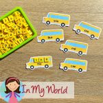 Editable Sight Word Centers: School Bus Word Building - In My World