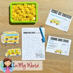 Editable Sight Word Centers: School Bus Word Building - In My World