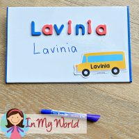 Editable Sight Word Centers: School Bus Word Building - In My World