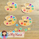 Editable Sight Word Centers: Sight Word Paint Palettes - In My World