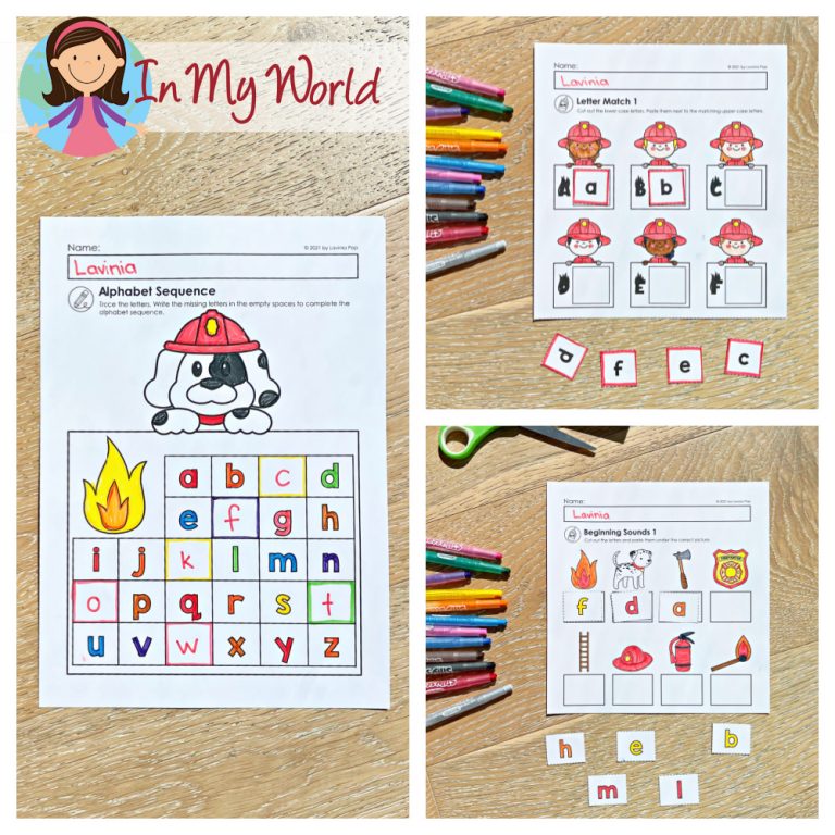 Back to School Kindergarten Worksheets - In My World