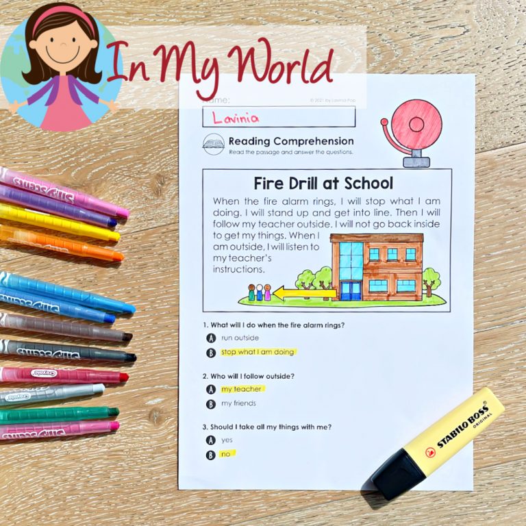 Fire Safety & Firefighter Worksheets for Kindergarten - In My World