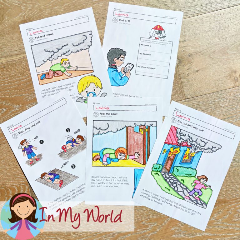 Fire Safety & Firefighter Worksheets for Kindergarten - In My World