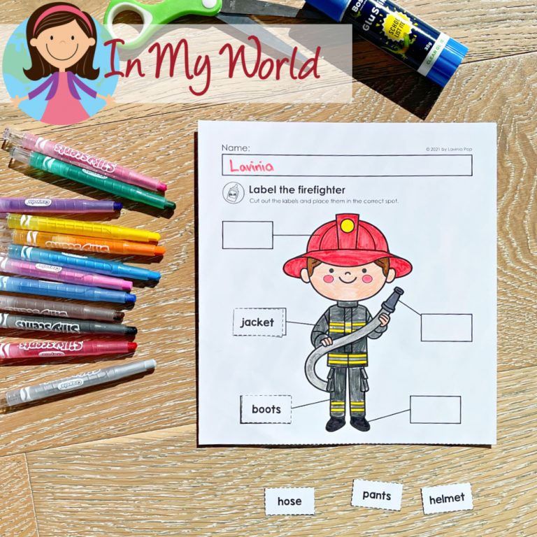 Fire Safety & Firefighter Worksheets for Kindergarten - In My World