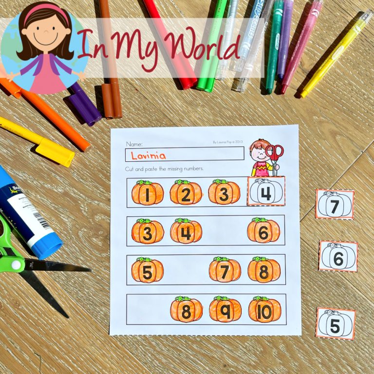 Autumn Math Worksheets for Kindergarten - In My World
