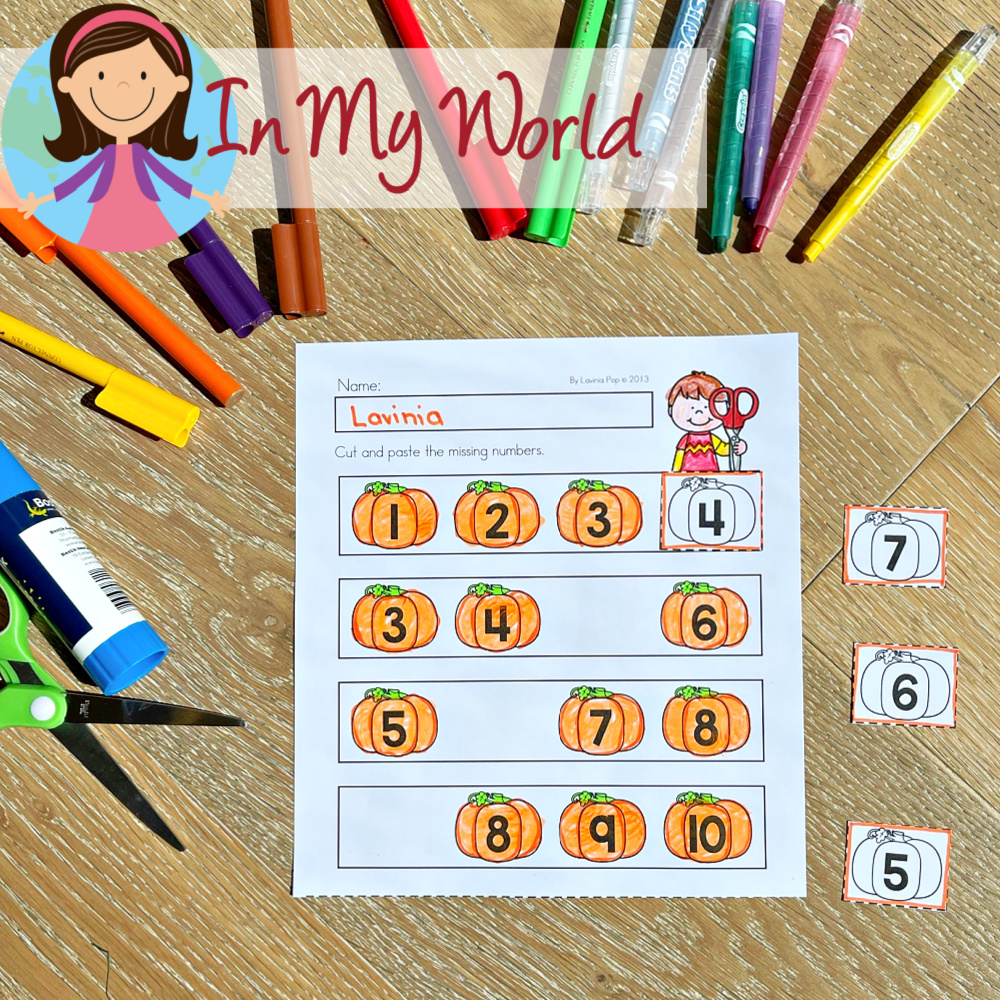 Autumn Math Worksheets For Kindergarten In My World