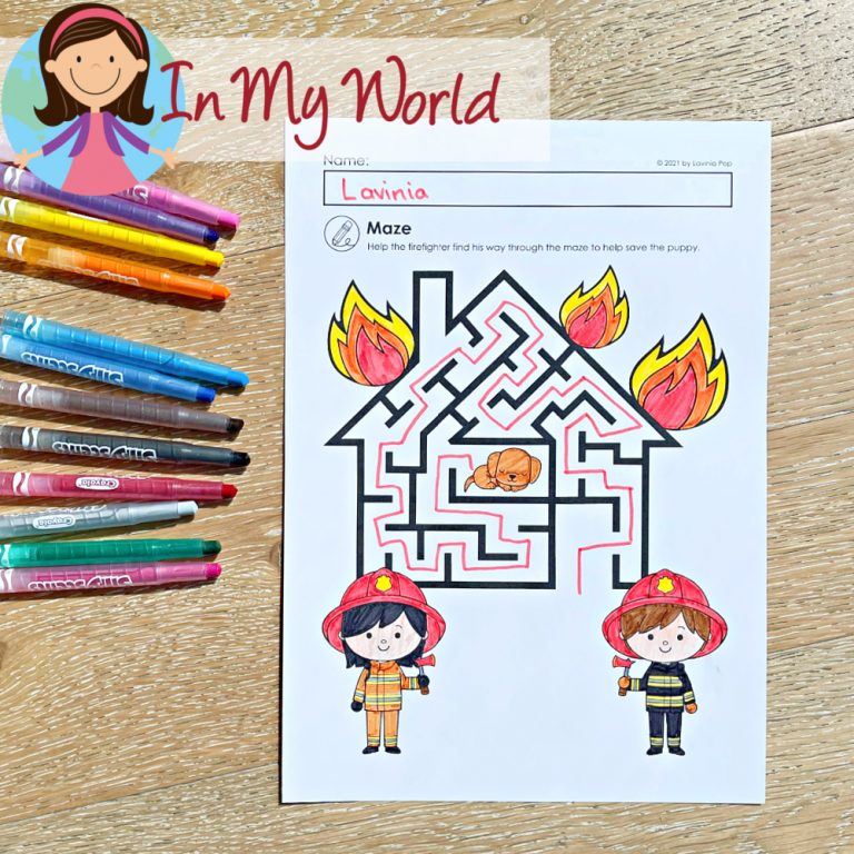 Fire Safety & Firefighter Worksheets for Kindergarten - In My World