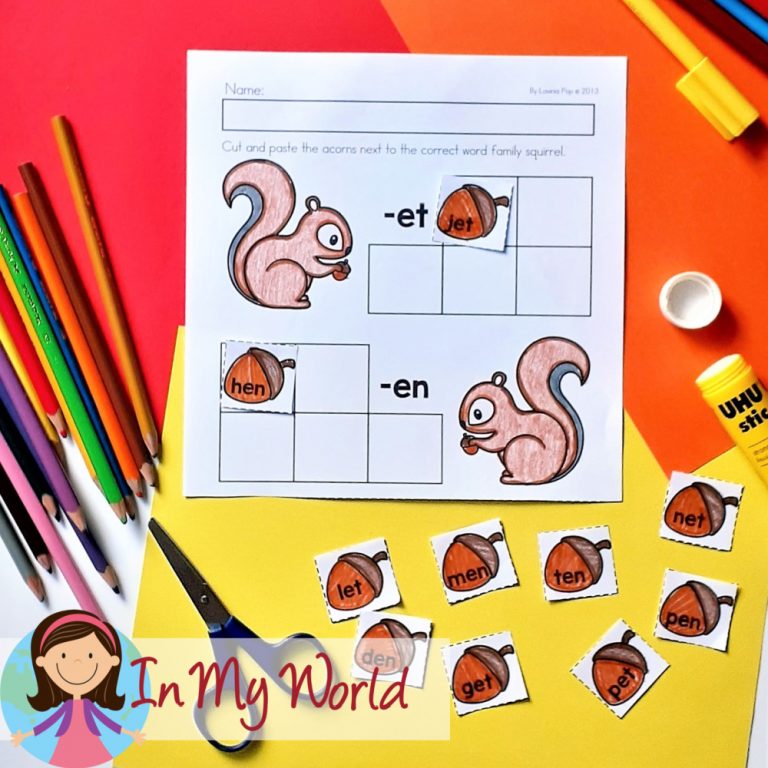 Autumn Literacy Worksheets for Kindergarten - In My World