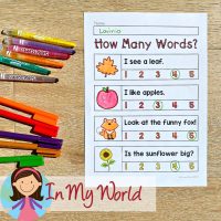 Preschool Autumn/ Fall Worksheets - In My World