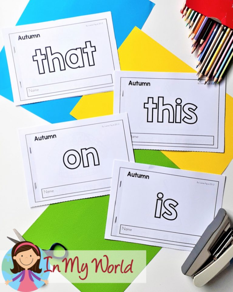 Autumn Read & Trace Sight Word Readers - In My World