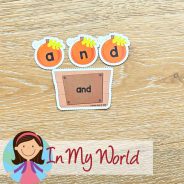 Editable Sight Word Pumpkin Centers - In My World