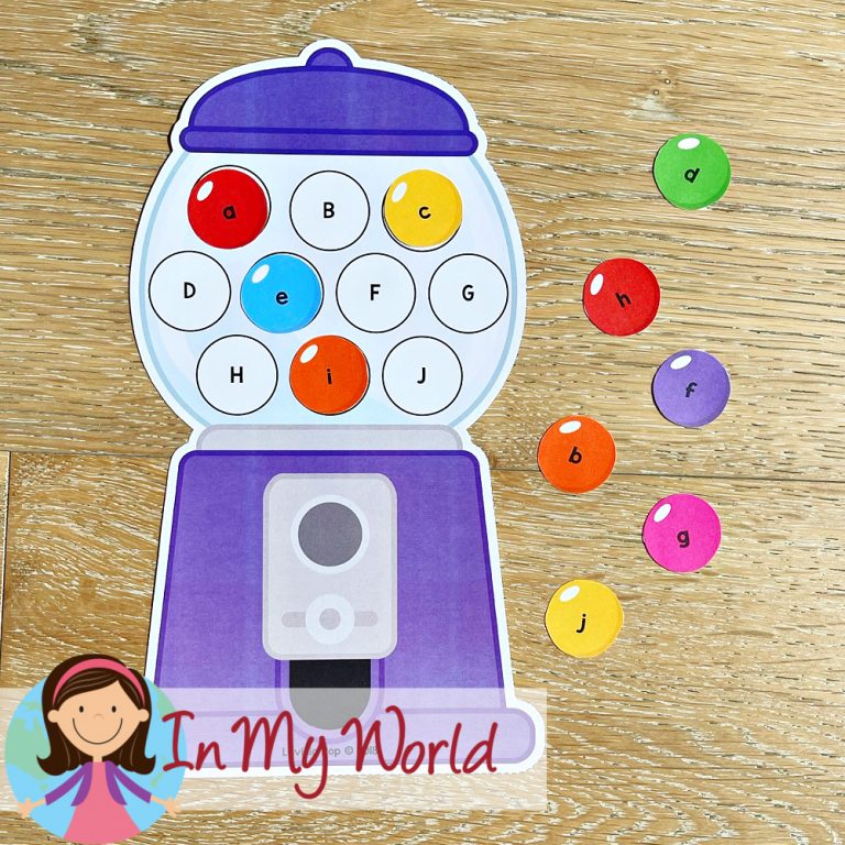 Editable Gumball Sight Word Center - In My World