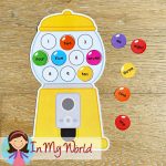 Editable Gumball Sight Word Center - In My World