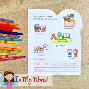 Meet My Friend Shaped Writing Book - In My World