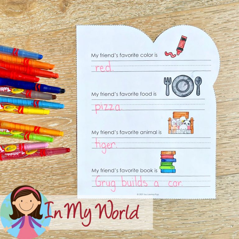 Meet My Friend Shaped Writing Book - In My World