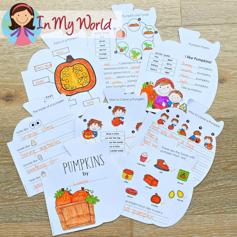 Pumpkin Shaped Writing Book - In My World