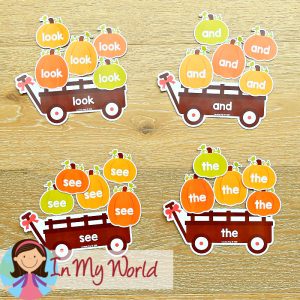Editable Sight Word Pumpkin Centers - In My World