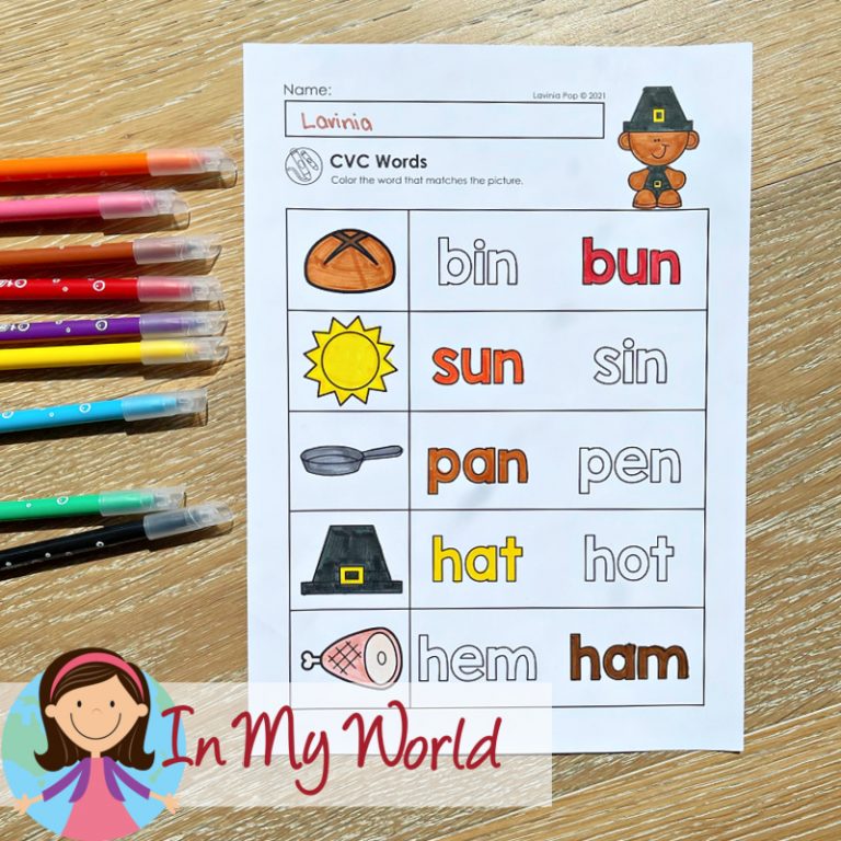 Thanksgiving No Prep Preschool Worksheets & Activities - In My World
