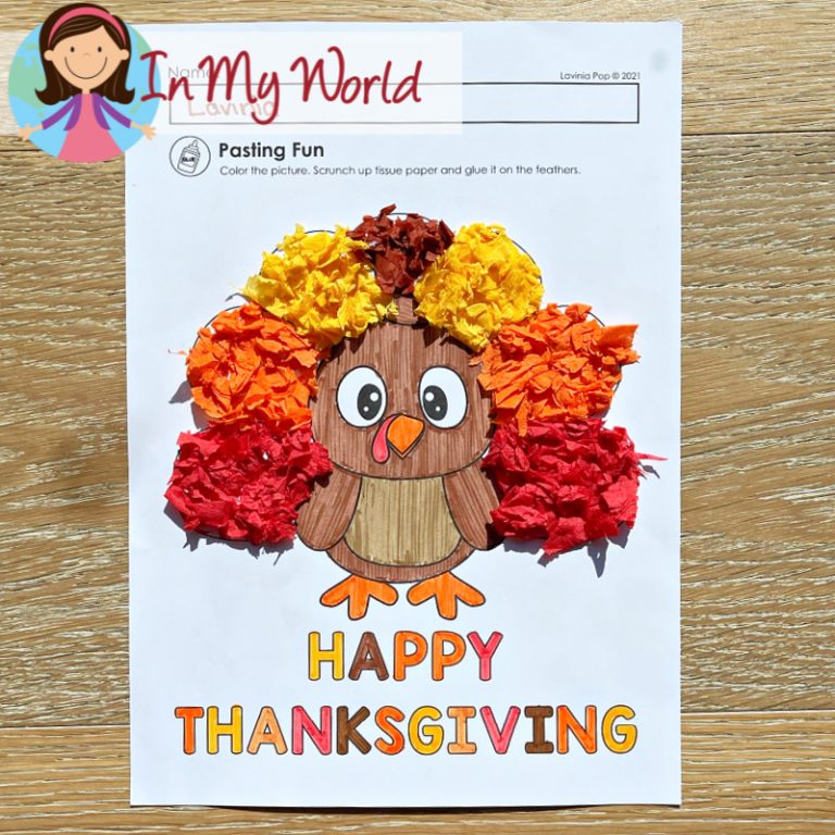 Thanksgiving No Prep Preschool Worksheets & Activities - In My World