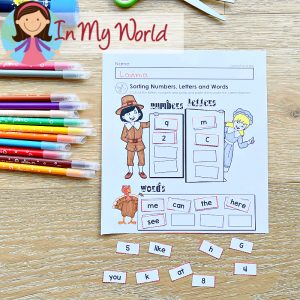 Thanksgiving No Prep Preschool Worksheets & Activities - In My World