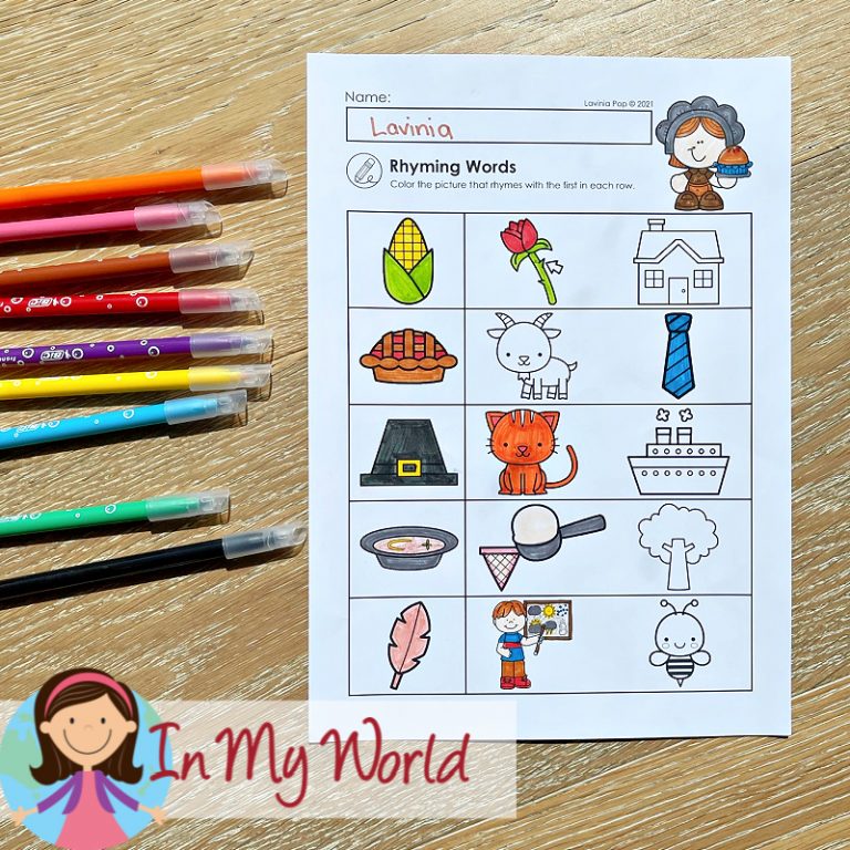 Thanksgiving No Prep Preschool Worksheets & Activities - In My World