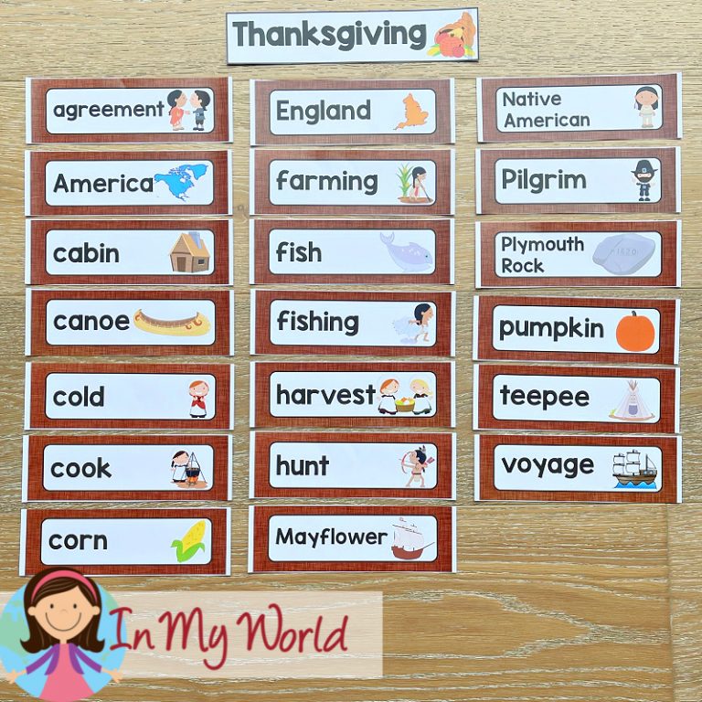Thanksgiving Word Wall - In My World