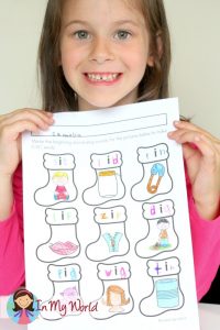 Christmas Stockings CVC Word Work - In My World