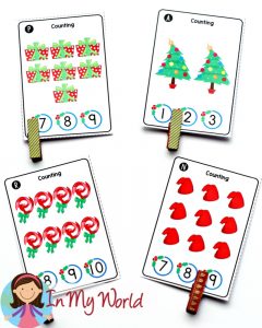 Christmas Math Centers for Kindergarten - In My World