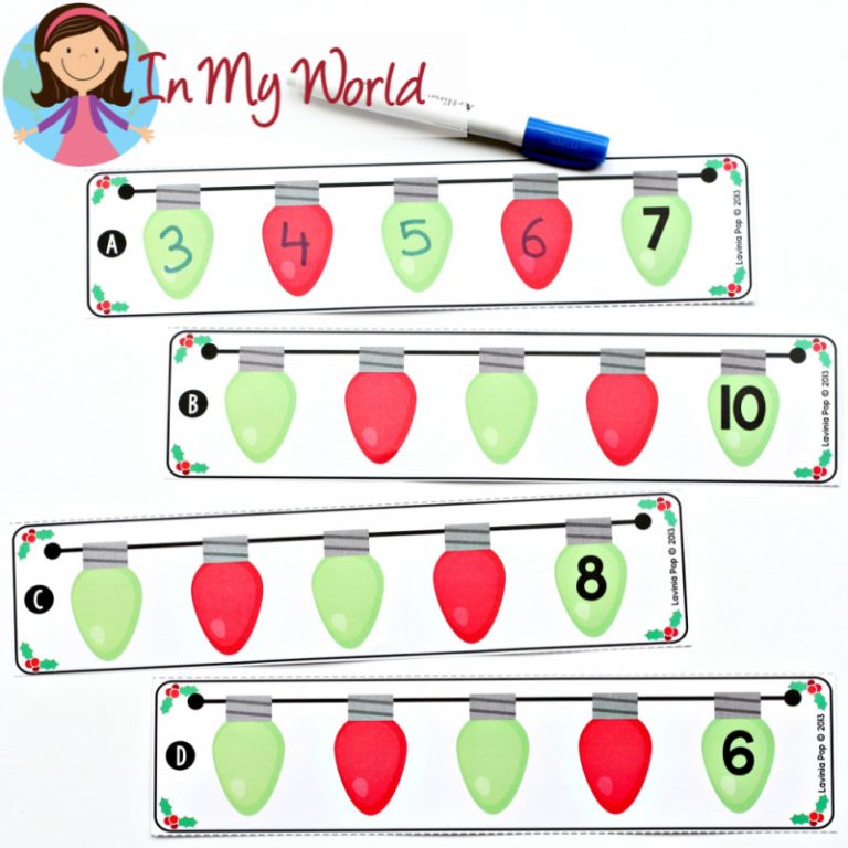 Christmas Math Centers for Kindergarten - In My World