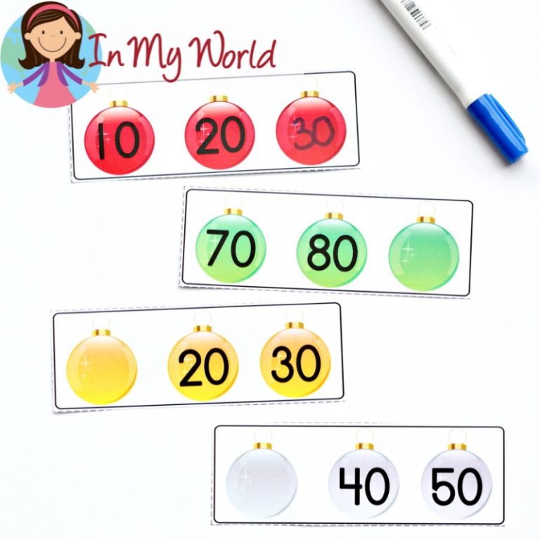 Christmas Math Centers for Kindergarten - In My World