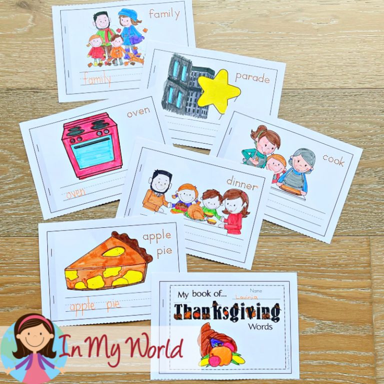 Thanksgiving Vocabulary Booklet - In My World