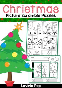 Christmas Sight Word Picture Scramble Puzzles - In My World