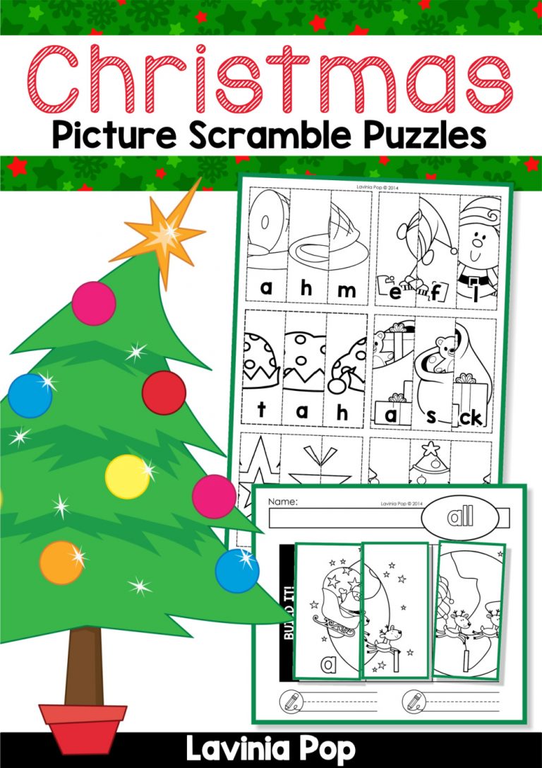 Christmas Sight Word Picture Scramble Puzzles - In My World