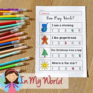 Christmas Worksheets for Preschool - No Prep - In My World
