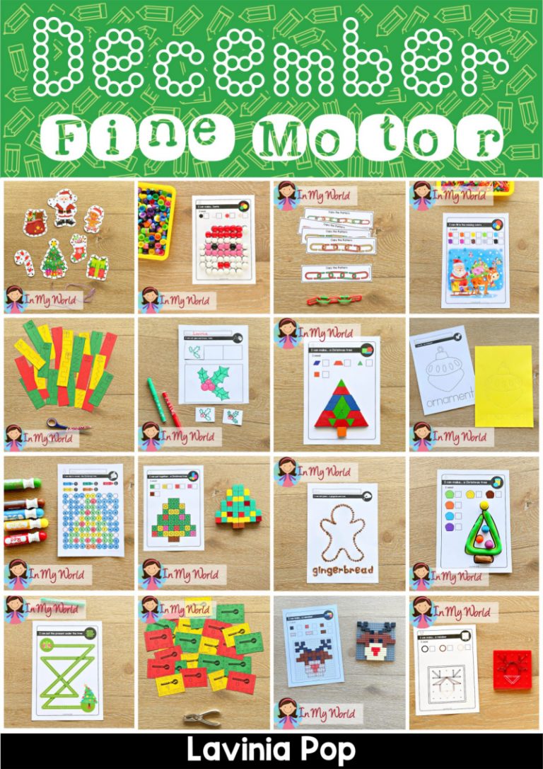 Fine Motor Printable Activities for December Morning Tubs | Bins - In ...