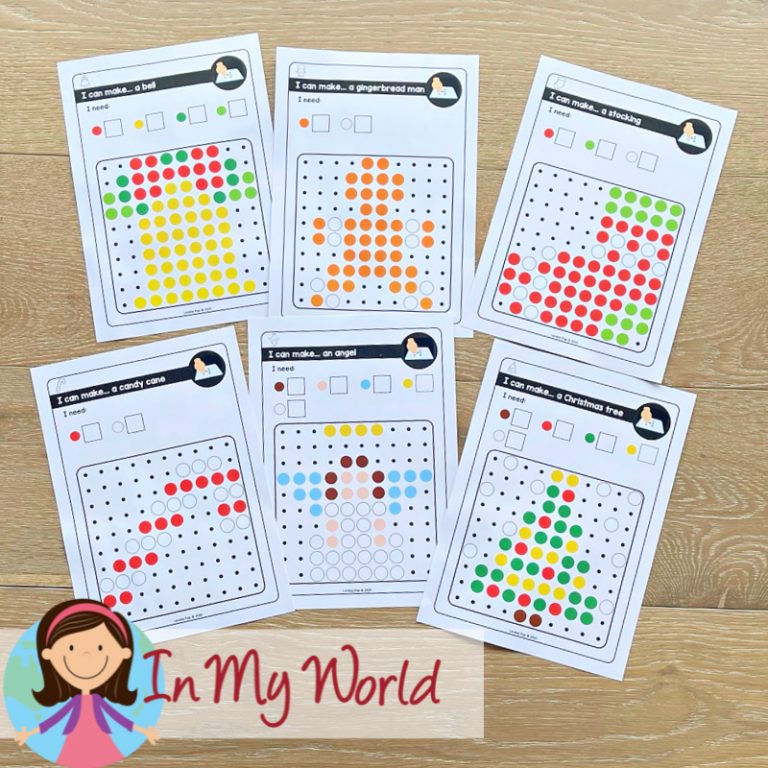 Christmas Peg Board & Q-Tip Fine Motor Activities - In My World