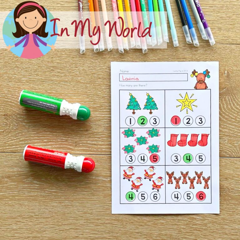Christmas Math & Literacy Worksheets & Activities for Kindergarten - No ...